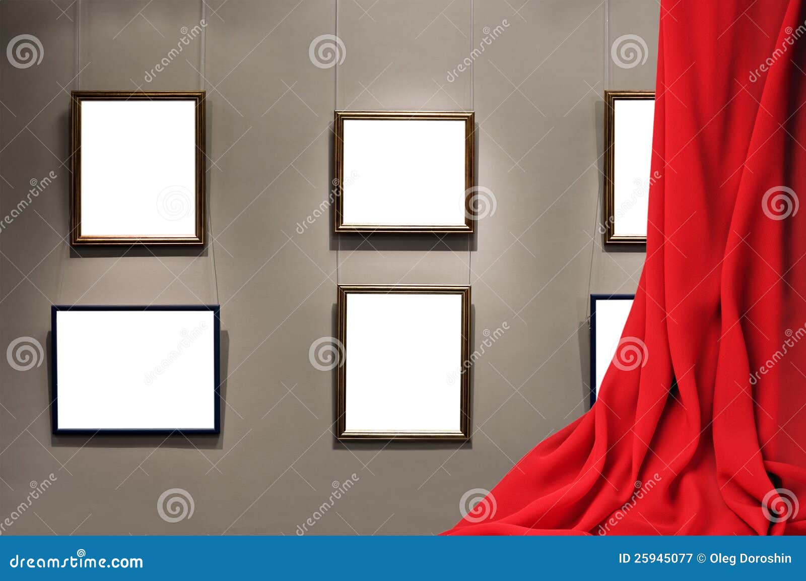 Empty Frame on the Wall in an Interior Room Stock Image - Image of ...