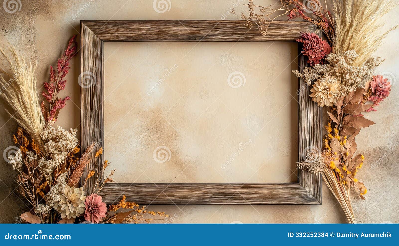 An Empty Frame on a Wall Mockup Template for a Photography Presentation ...
