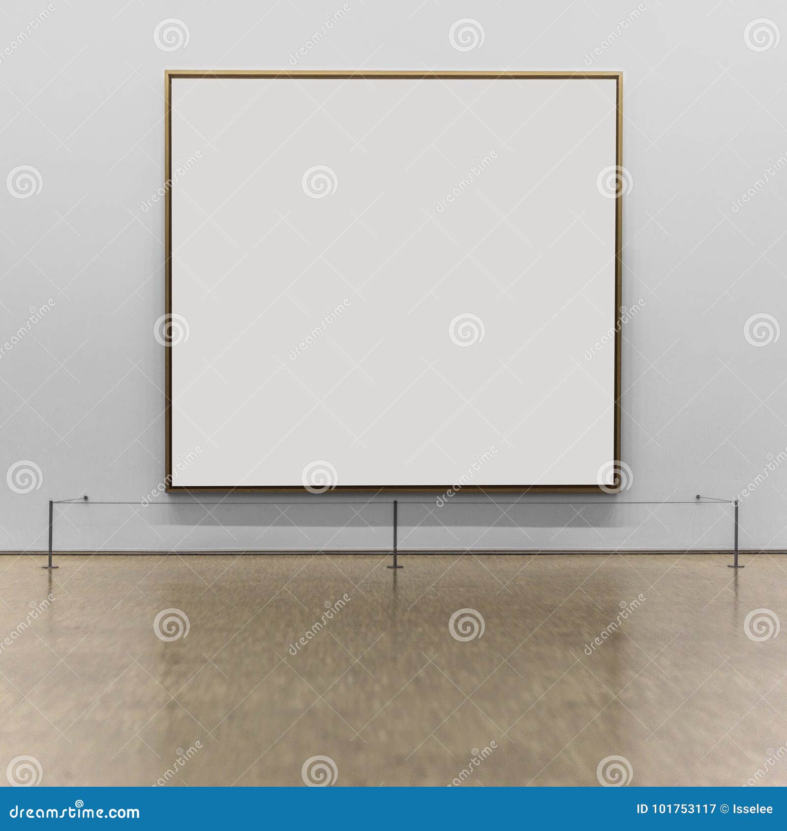 Empty Frame on the Wall of a Museum Stock Image - Image of presentation ...