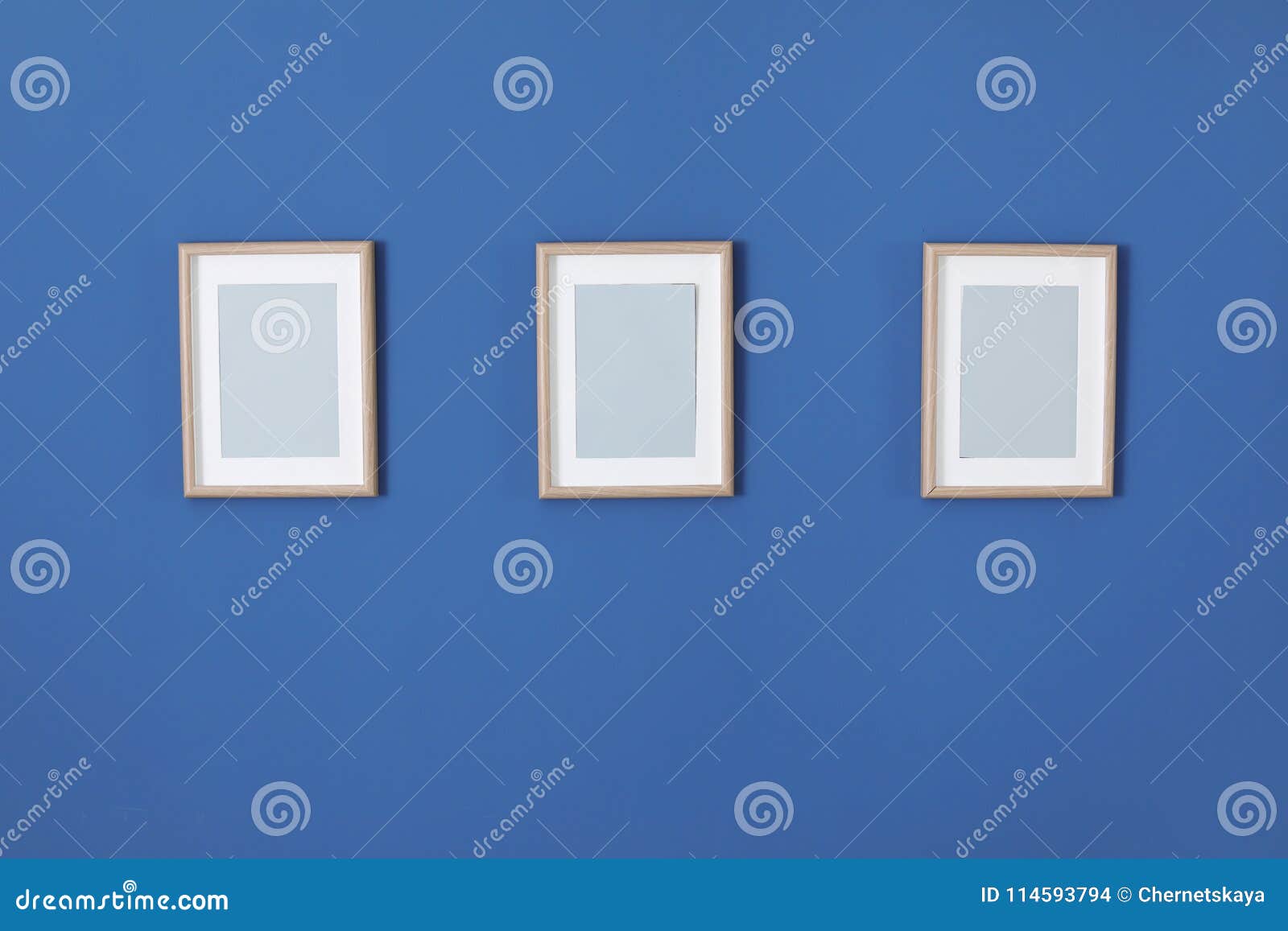 Empty frames on wall stock photo. Image of style, template - 114593794
