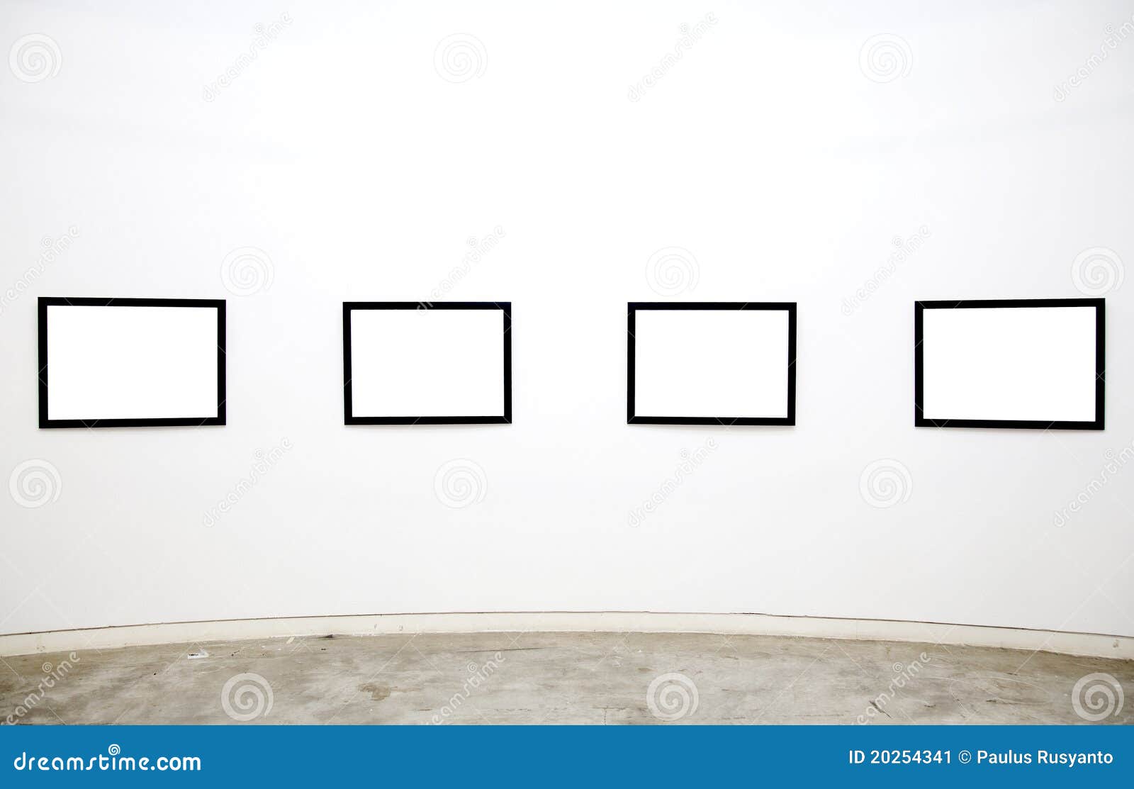Empty frames in gallery stock image. Image of space, hall - 20254341