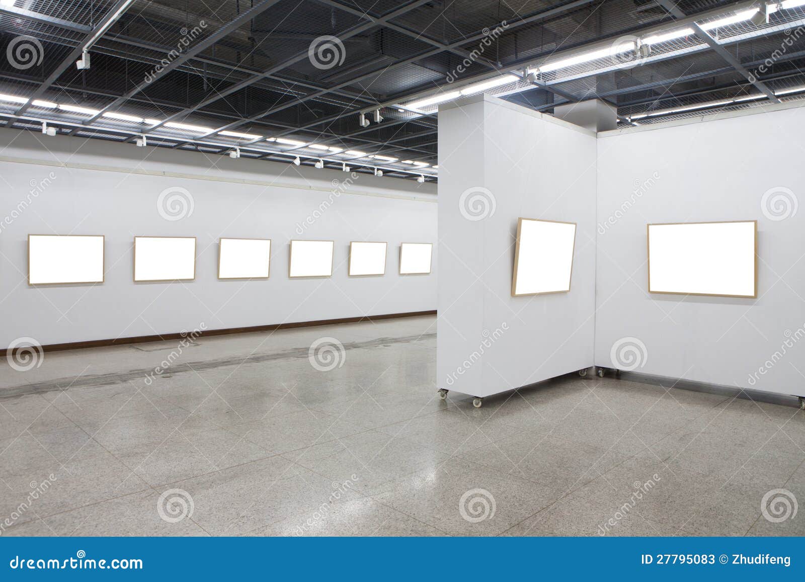 Empty frames in museum stock image. Image of exhibition - 27795083