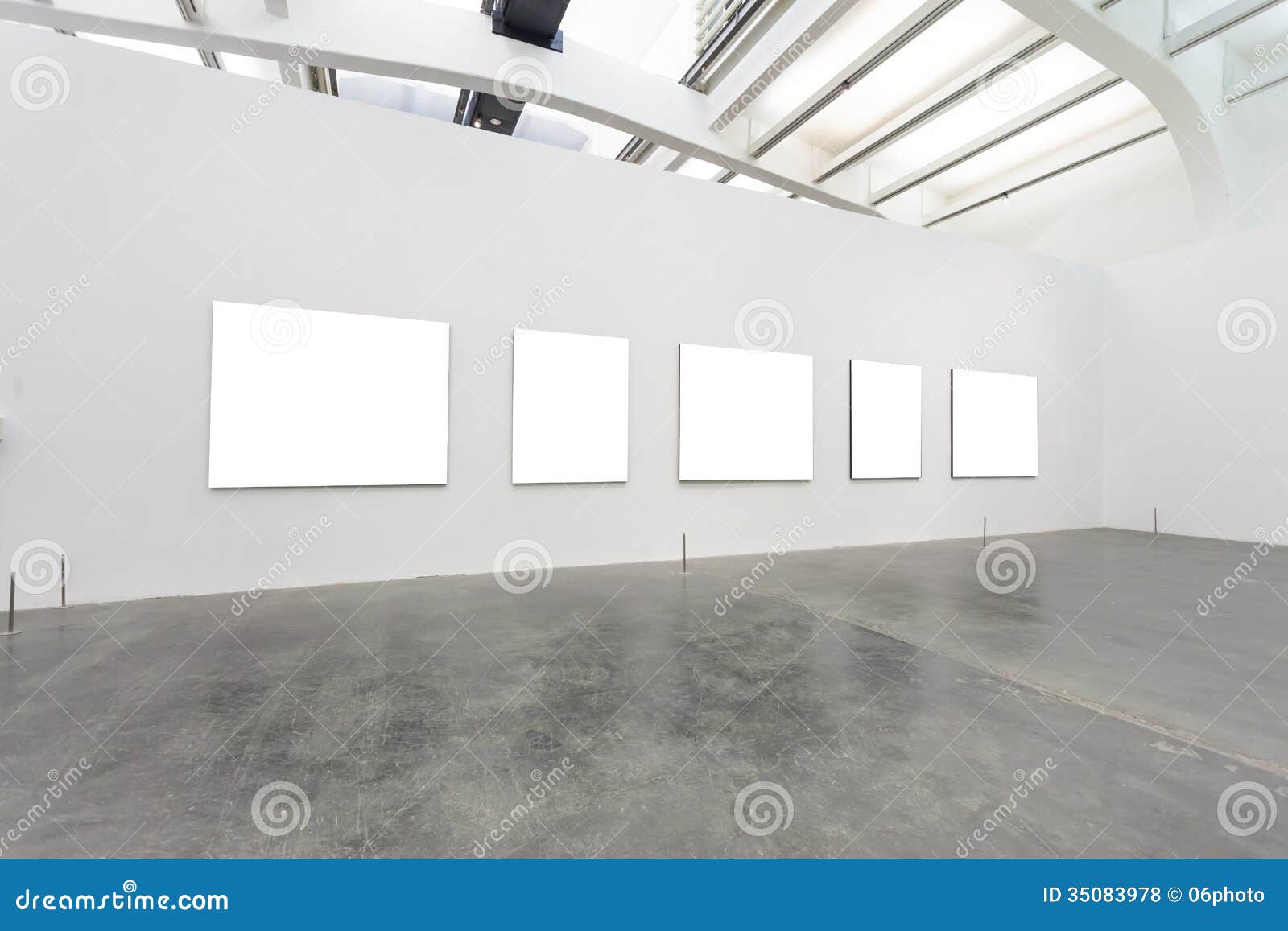 Empty frames in museum stock photo. Image of background - 35083978
