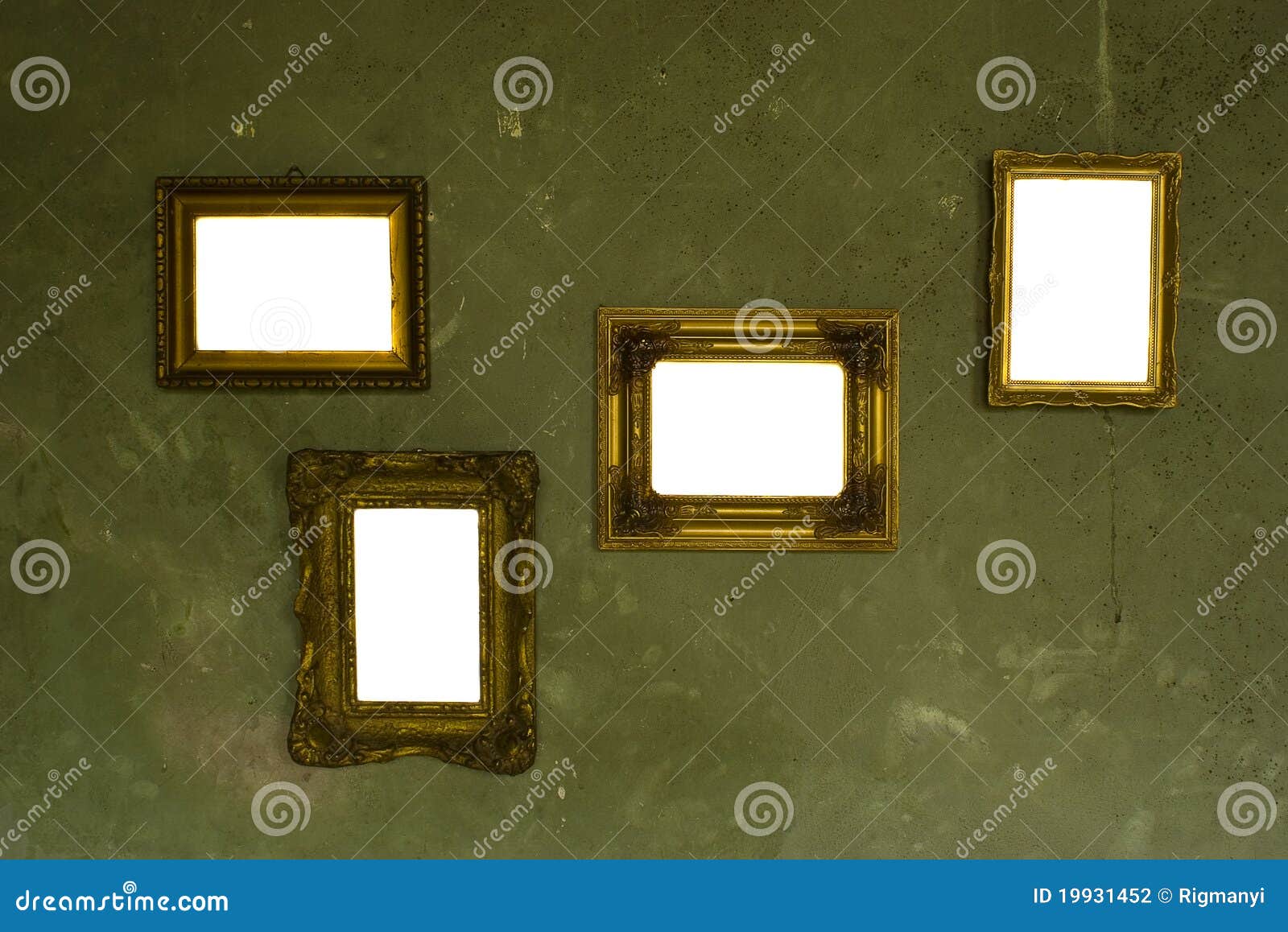 Empty frames on the wall stock photo. Image of frame - 19931452
