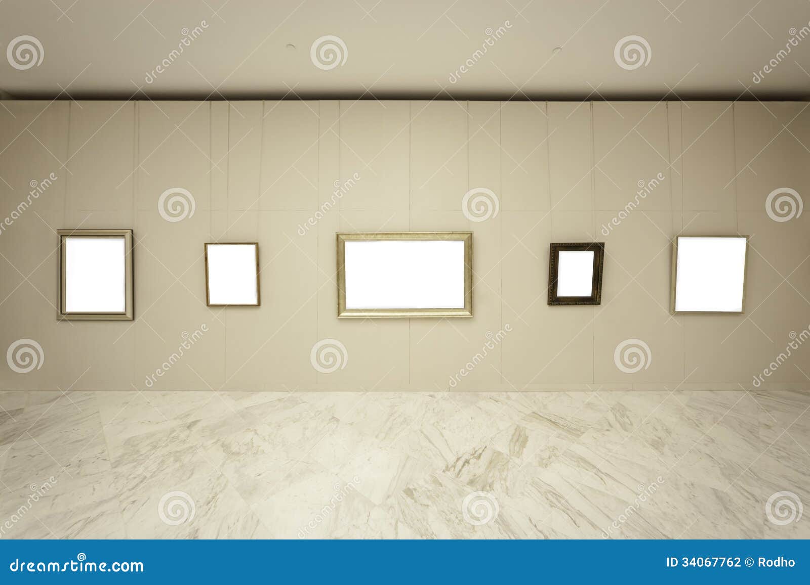 Empty Frames In A Garage With Clutter In The Background A Stock ...