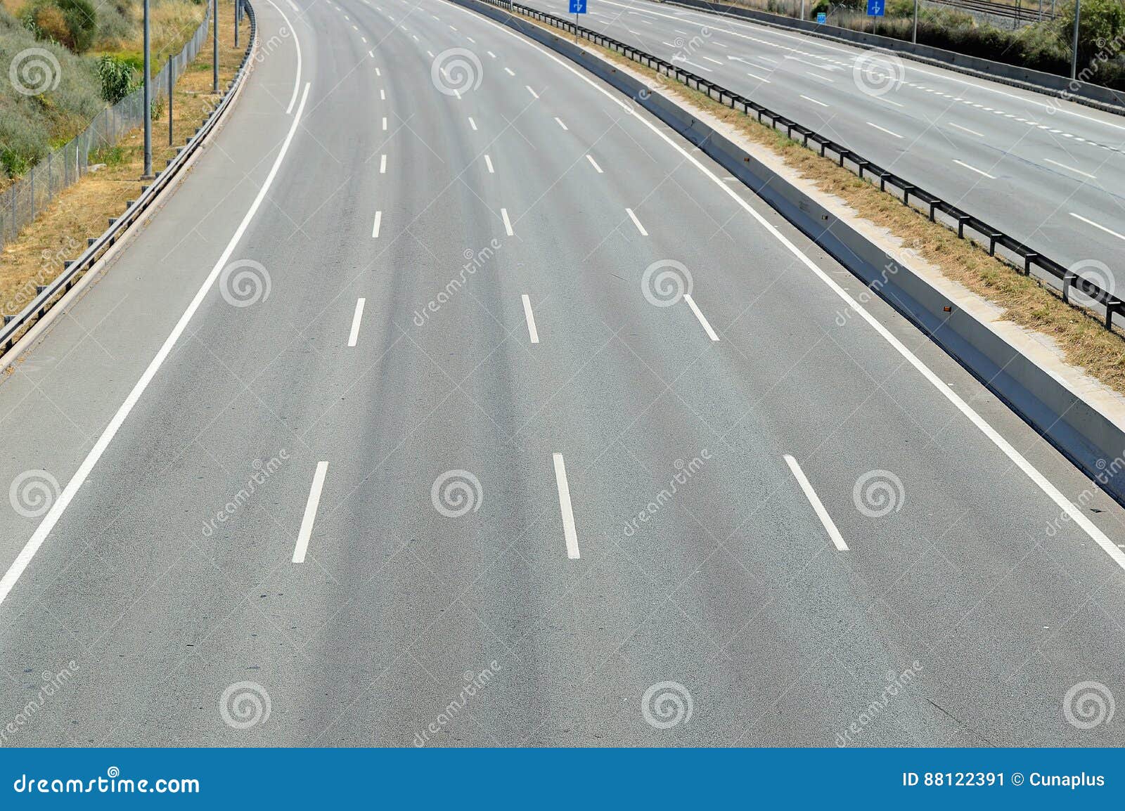 Empty freeway stock image. Image of europe, perspective - 88122391