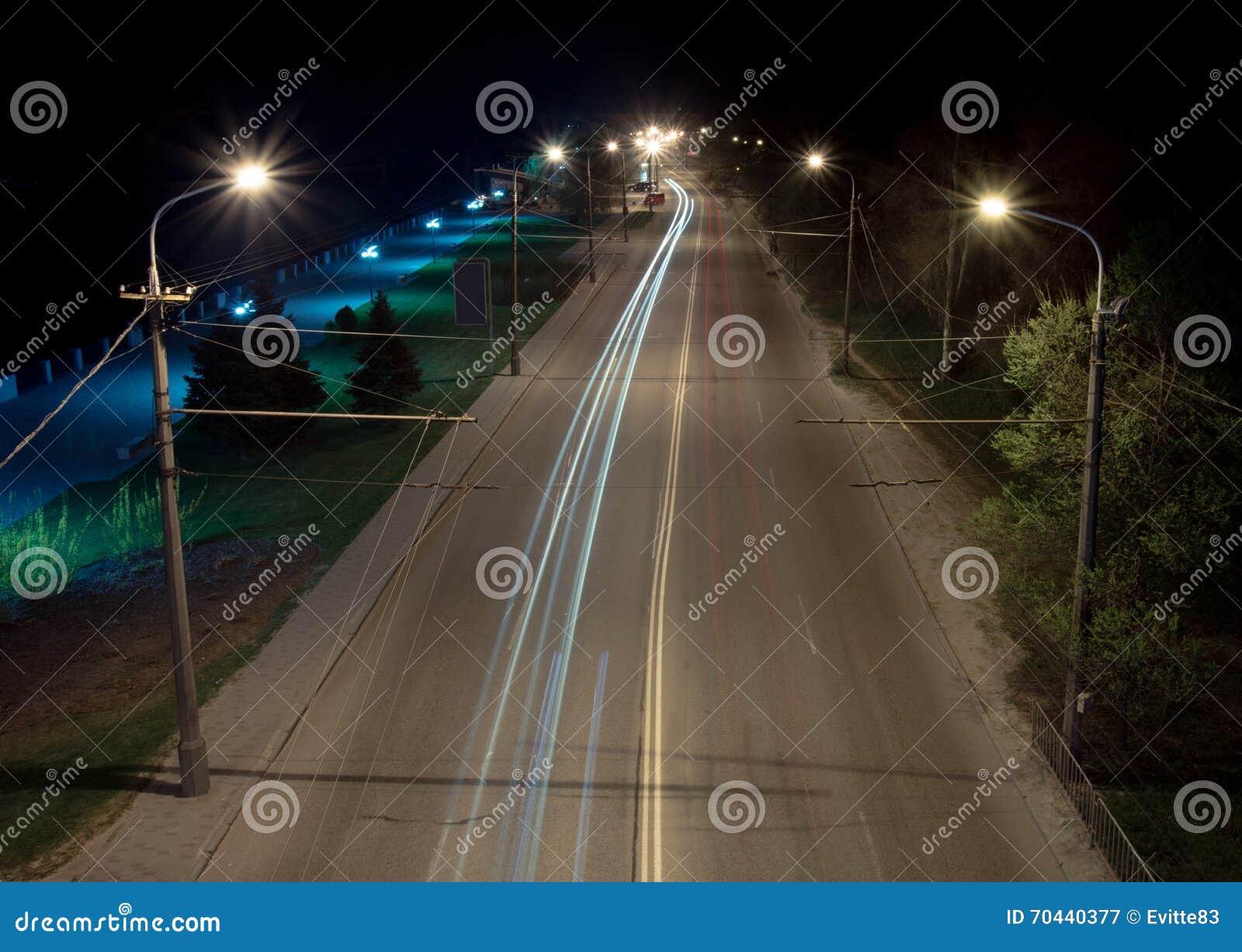 Empty freeway at night stock image. Image of empty, cloud - 70440377