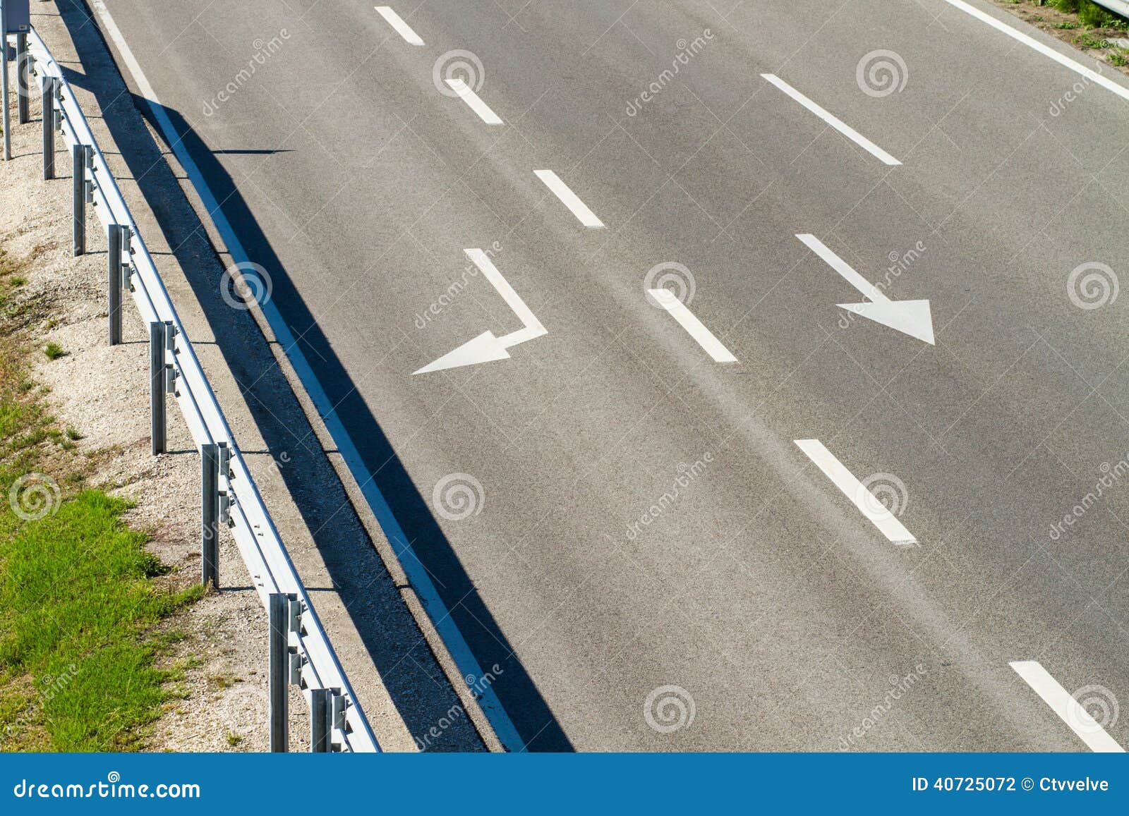 Empty freeway road stock photo. Image of separate, lane - 40725072