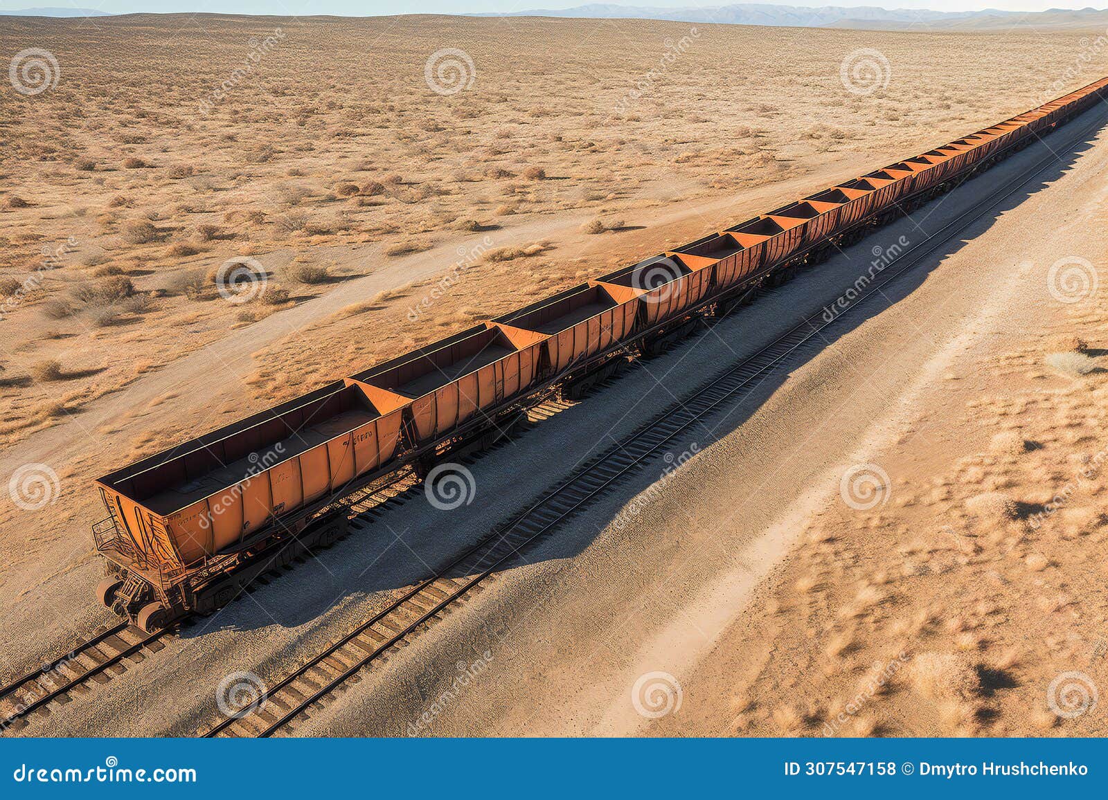 Empty Freight Cars. Efficient Cargo Transport by Rail Stock Photo ...