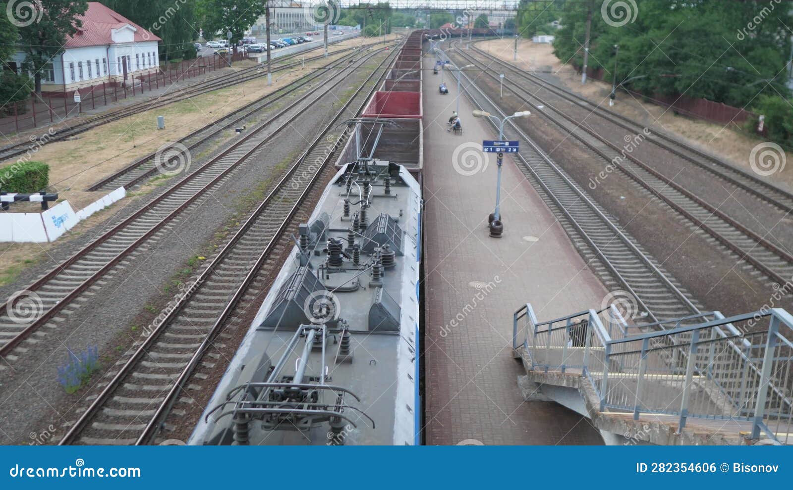 Empty Freight Train Slowly Moving Stock Footage - Video of wagon, train ...