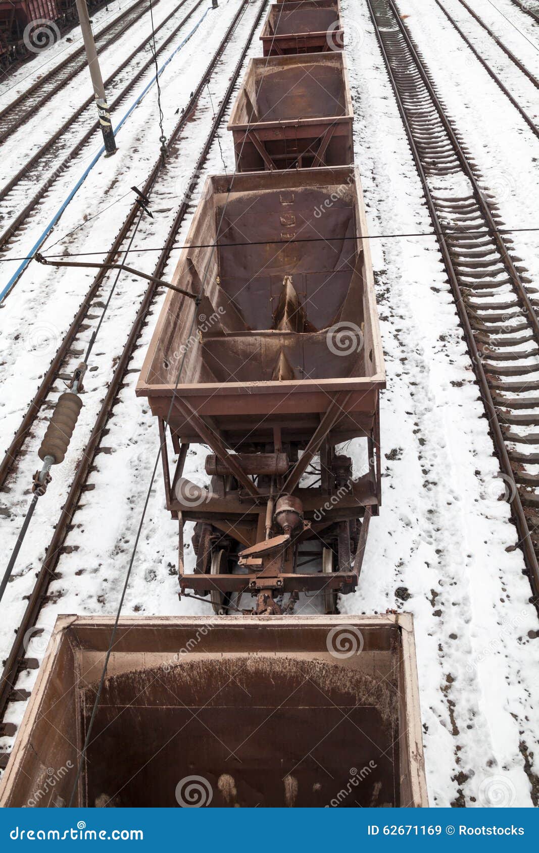 Empty freight wagons stock image. Image of rail, infrastructure - 62671169