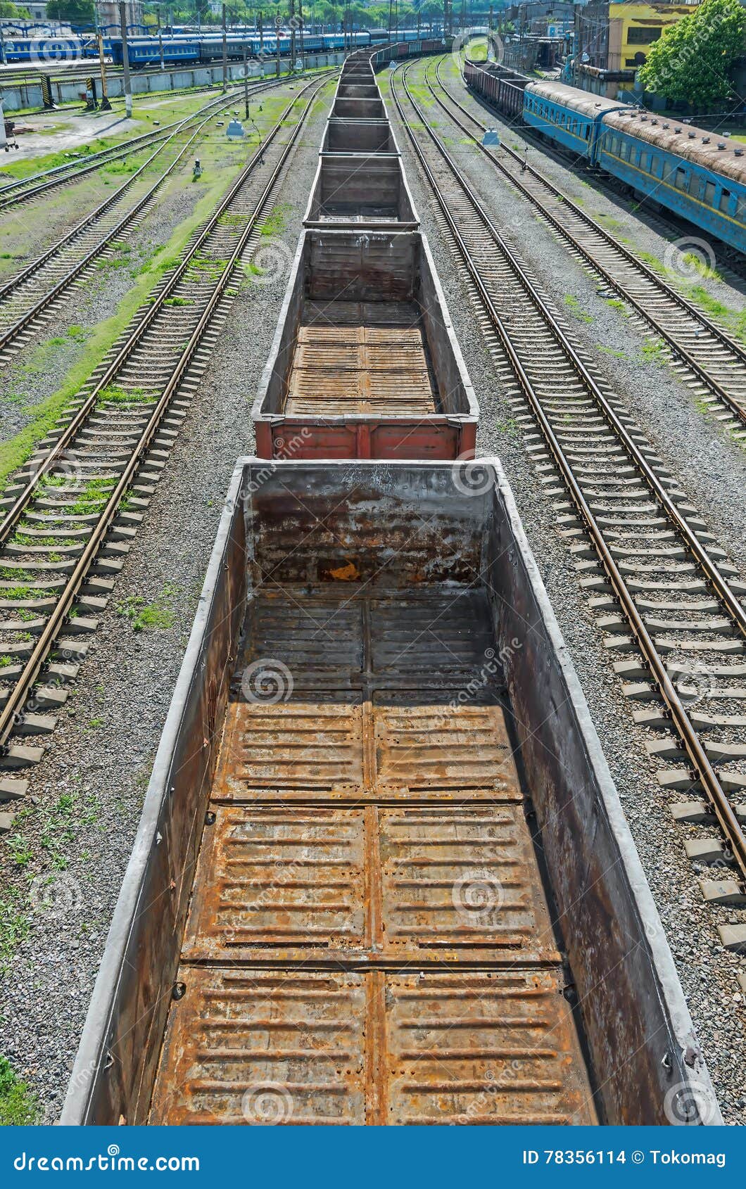 Empty freight wagons stock photo. Image of commercial - 78356114