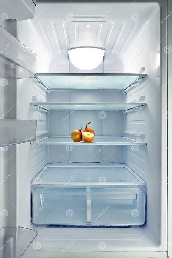 Empty fridge stock photo. Image of household, metallic - 19640702