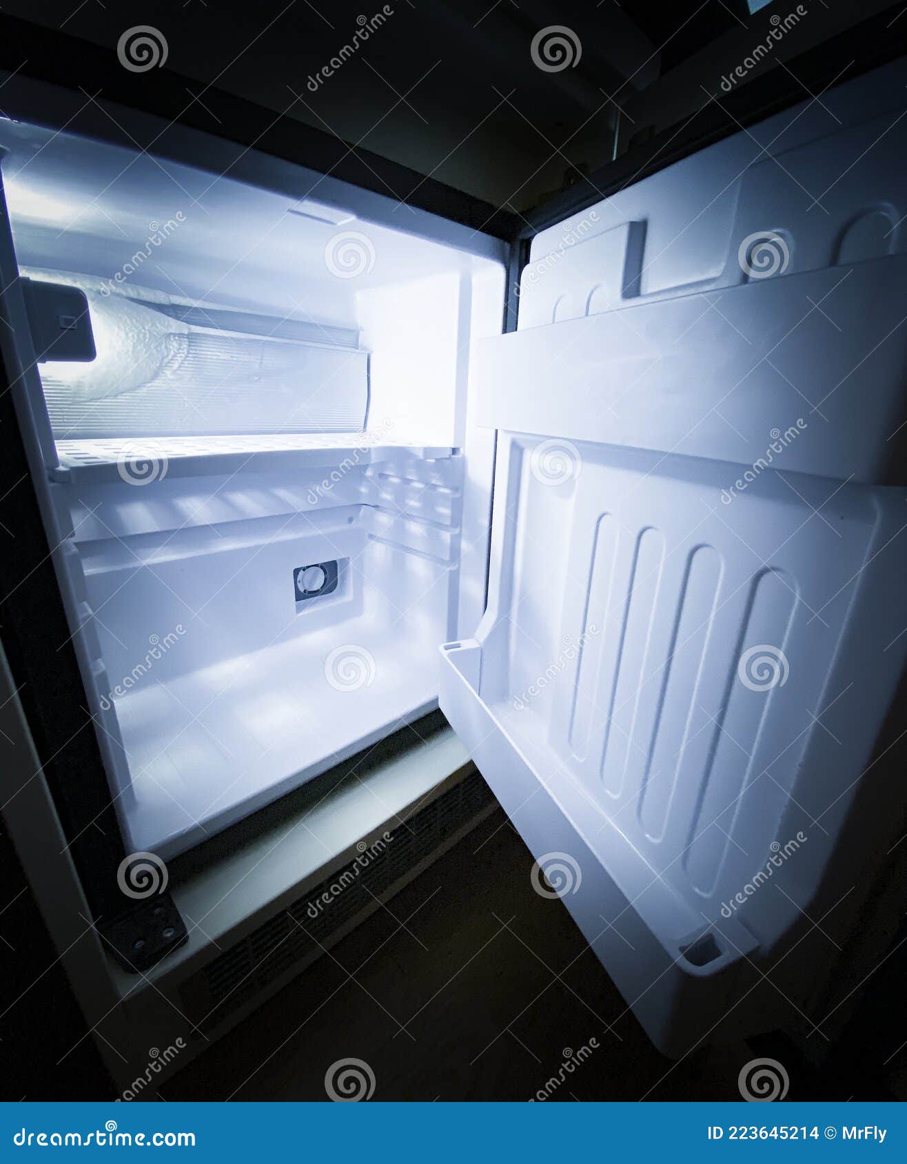 Empty fridge, minibar stock photo. Image of finance - 223645214