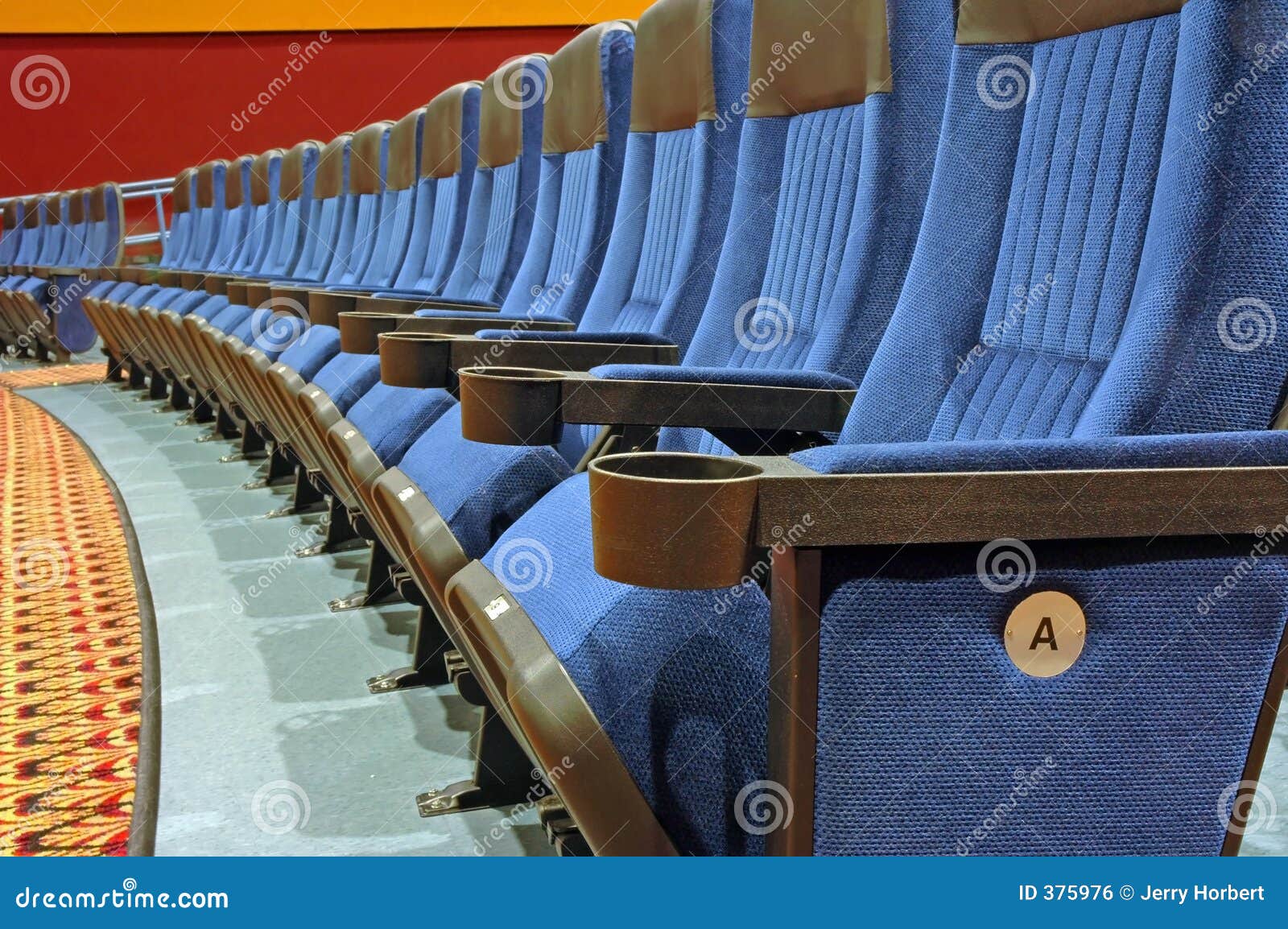 Empty Front Row Seats stock photo. Image of cushion, lonely - 375976
