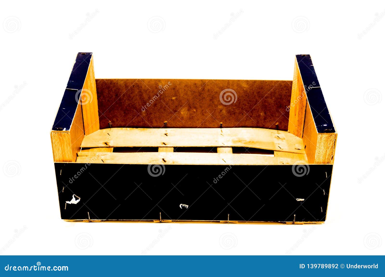 Empty Fruit Crate Box stock photo. Image of container - 139789892