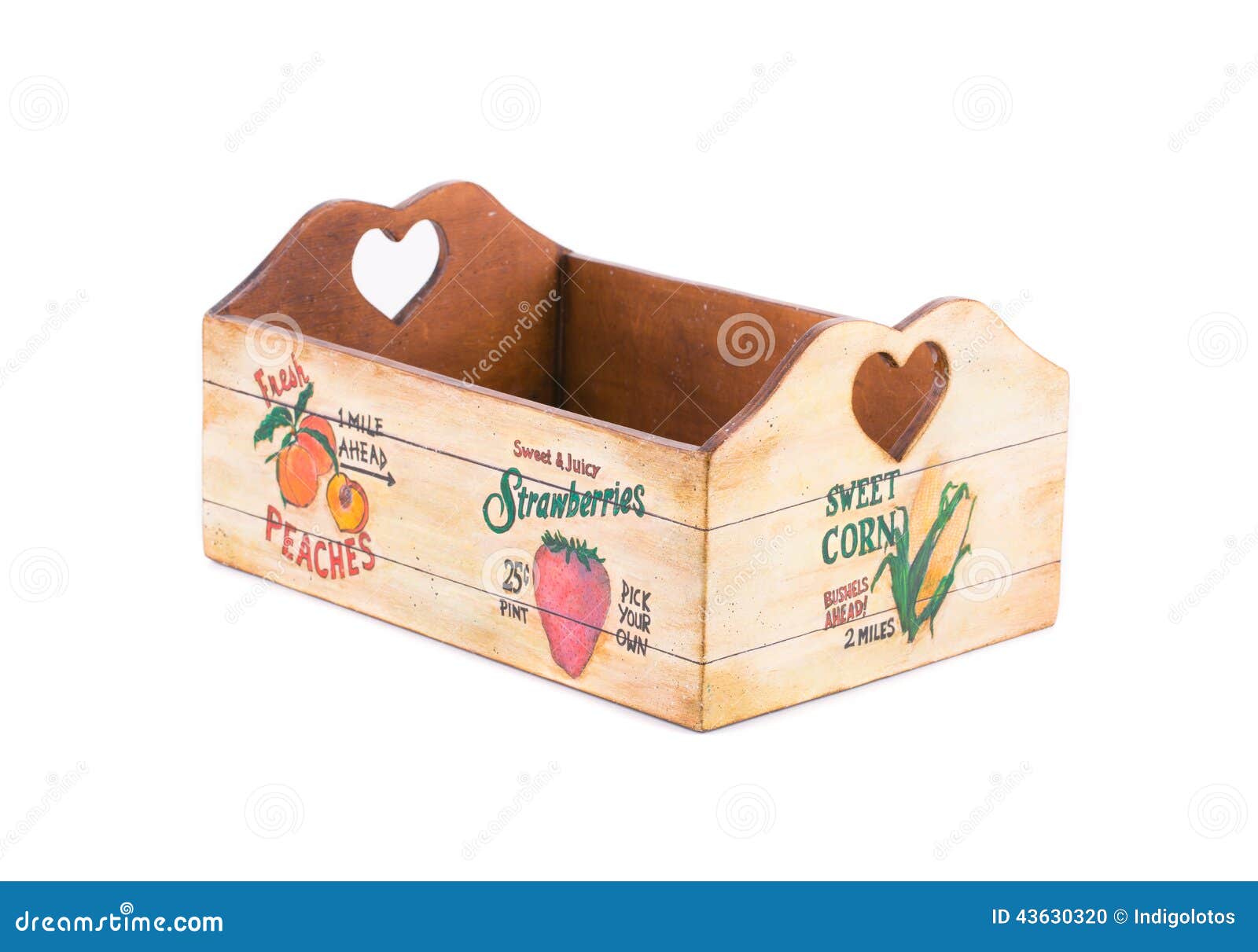 Empty fruit wooden box. stock photo. Image of container - 43630320