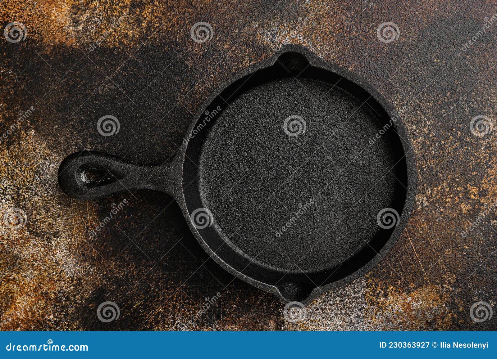 Empty Frying Pan with Copy Space for Text or Food with Copy Space for ...