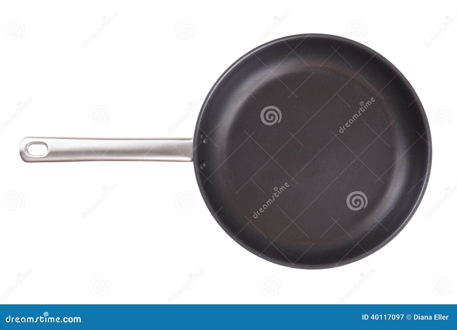 Empty Frying Pan Isolated On White Stock Image - Image of restaurant ...
