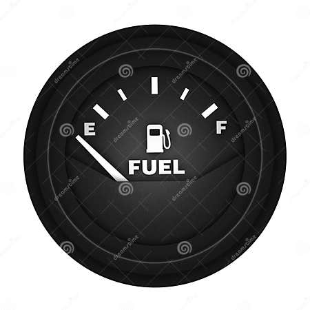 Empty fuel gauge stock illustration. Illustration of deplete - 1180578