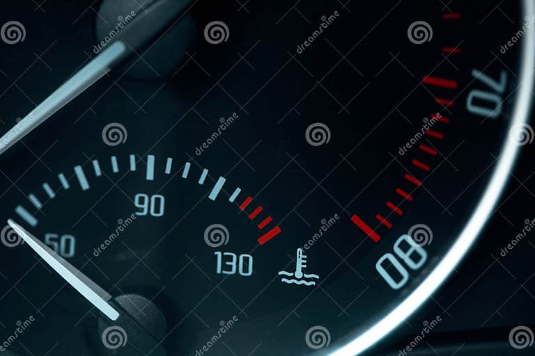 Empty Fuel Gauge Warning Light in Car Dashboard. Stock Image - Image of ...