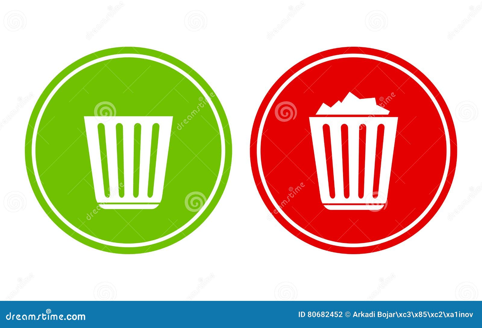 Empty and full recycle bin stock vector. Illustration of clean - 80682452 Empty and full recycle bin stock vector. Illustration of clean - 80682452