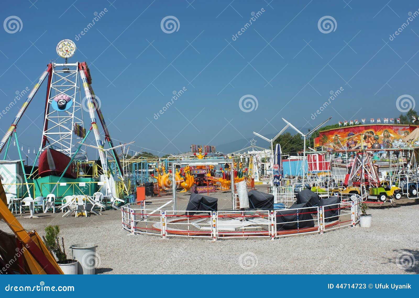 Empty Funfair during Daytime Editorial Stock Photo - Image of ...