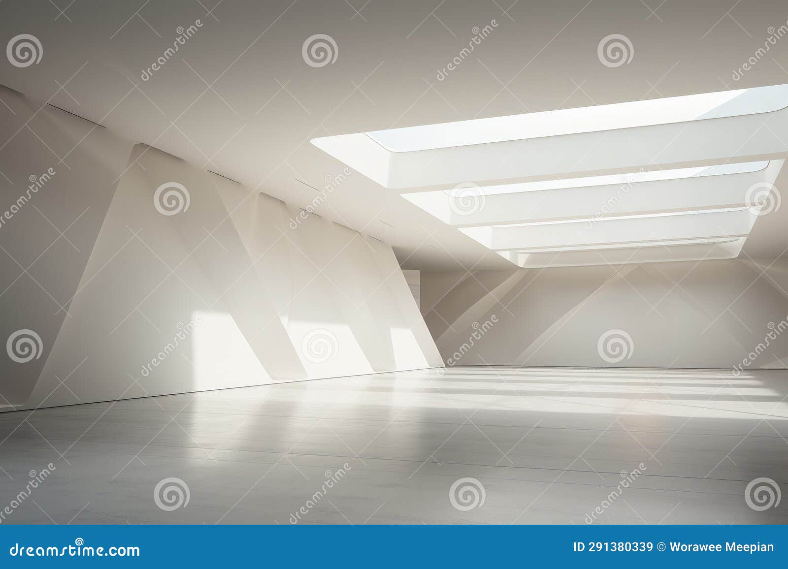 Empty Gallery Hall, Minimal Interior Style. Generative AI Stock Image ...