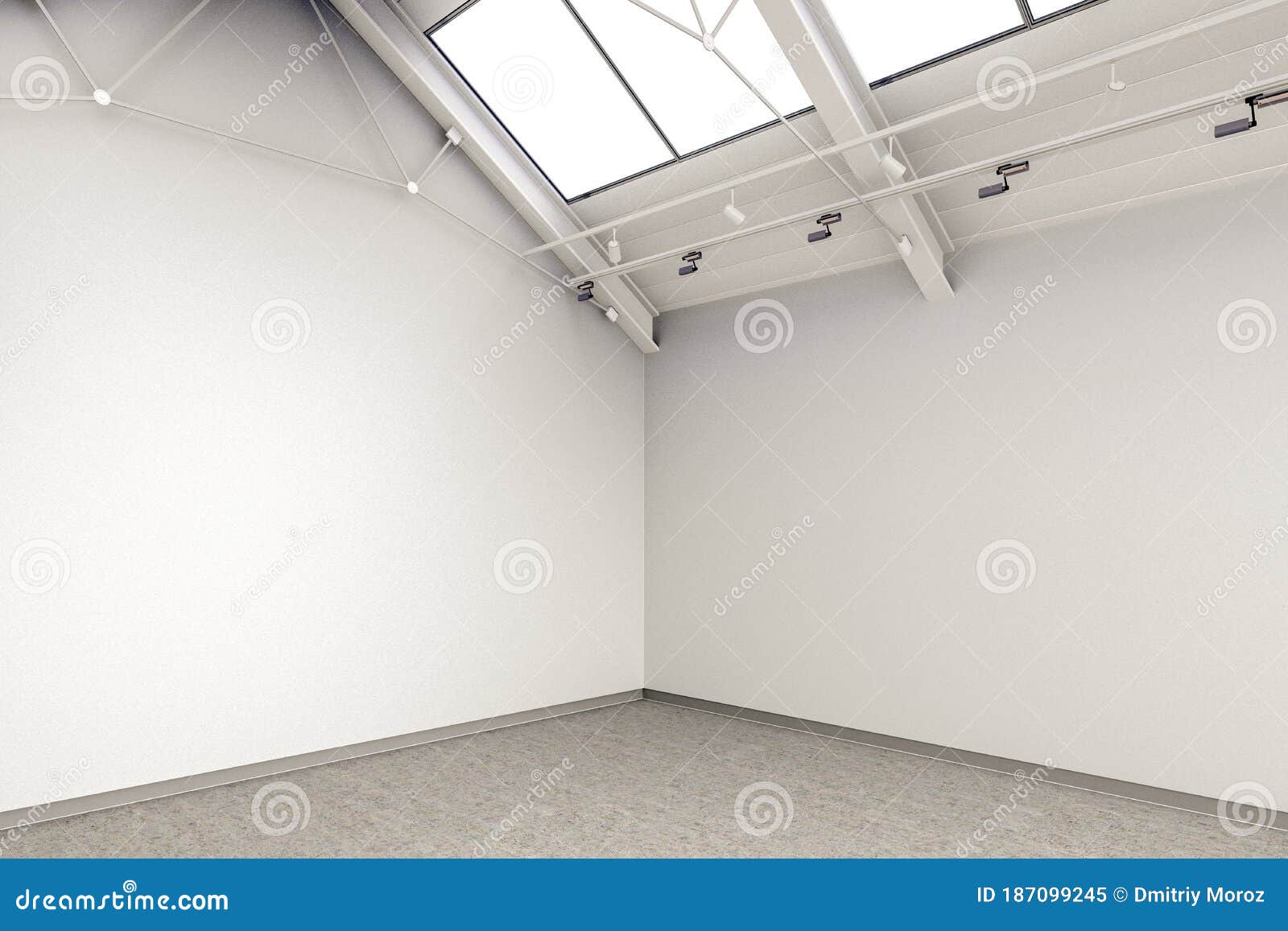 Empty gallery interior stock illustration. Illustration of clean ...