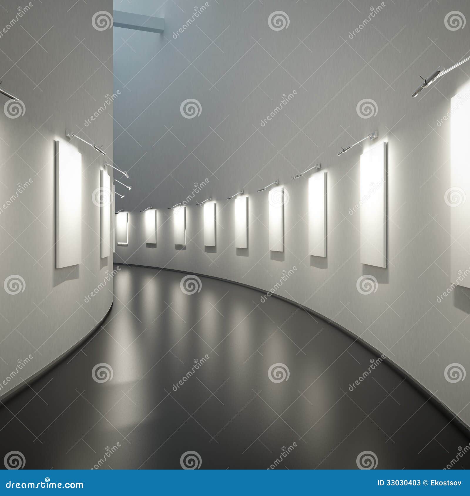 Empty gallery stock illustration. Illustration of artist - 33030403