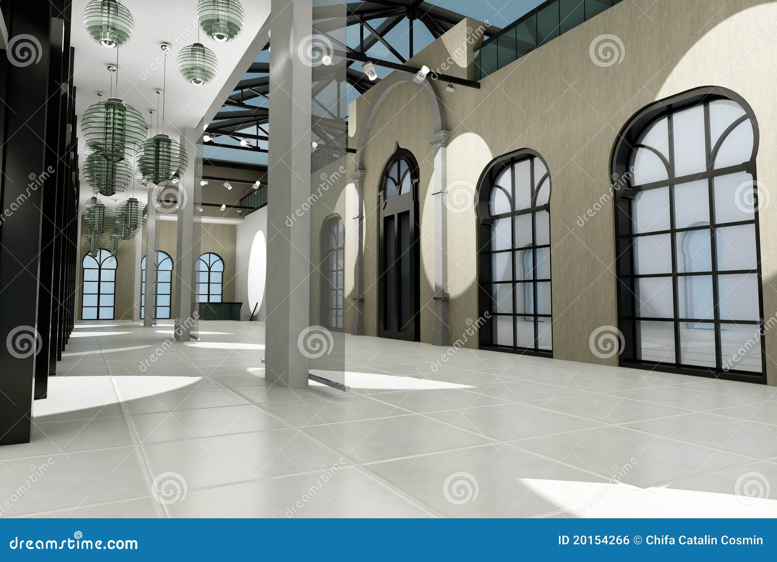 Empty Gallery Space With Nero Portoro Marble Floor A Stunning Mockup ...