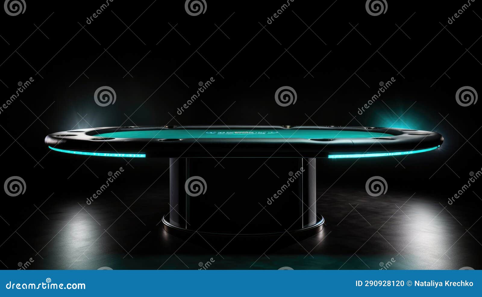 Empty Gambling Table. Light Effect Stock Illustration - Illustration of ...