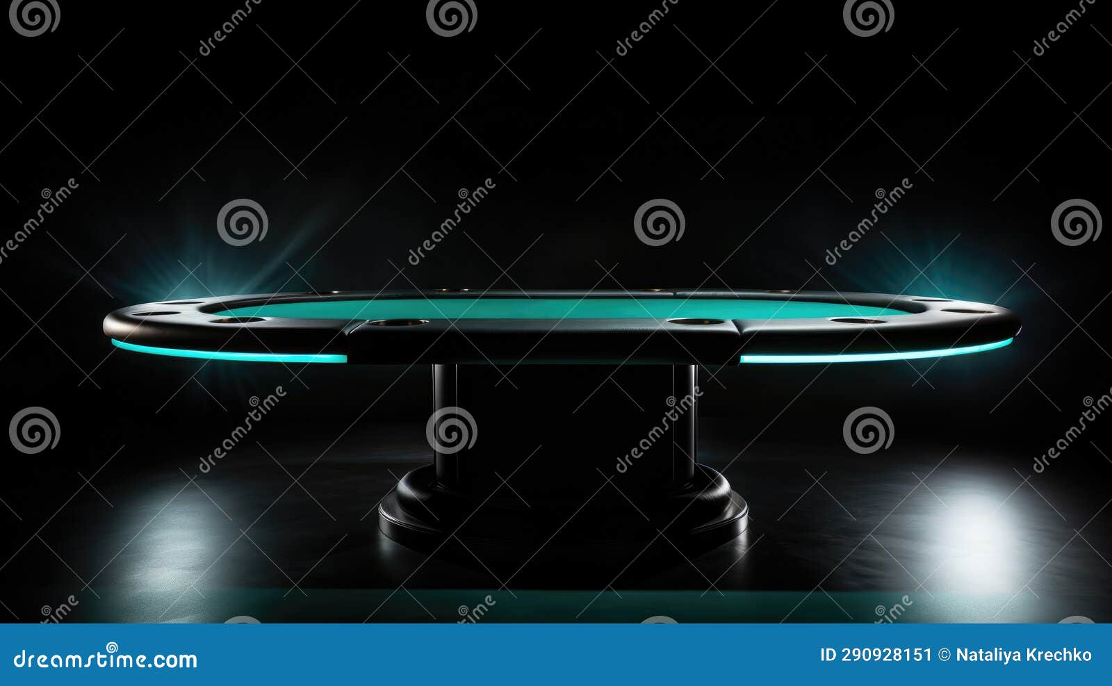 Empty Gambling Table. Light Effect Stock Illustration - Illustration of ...