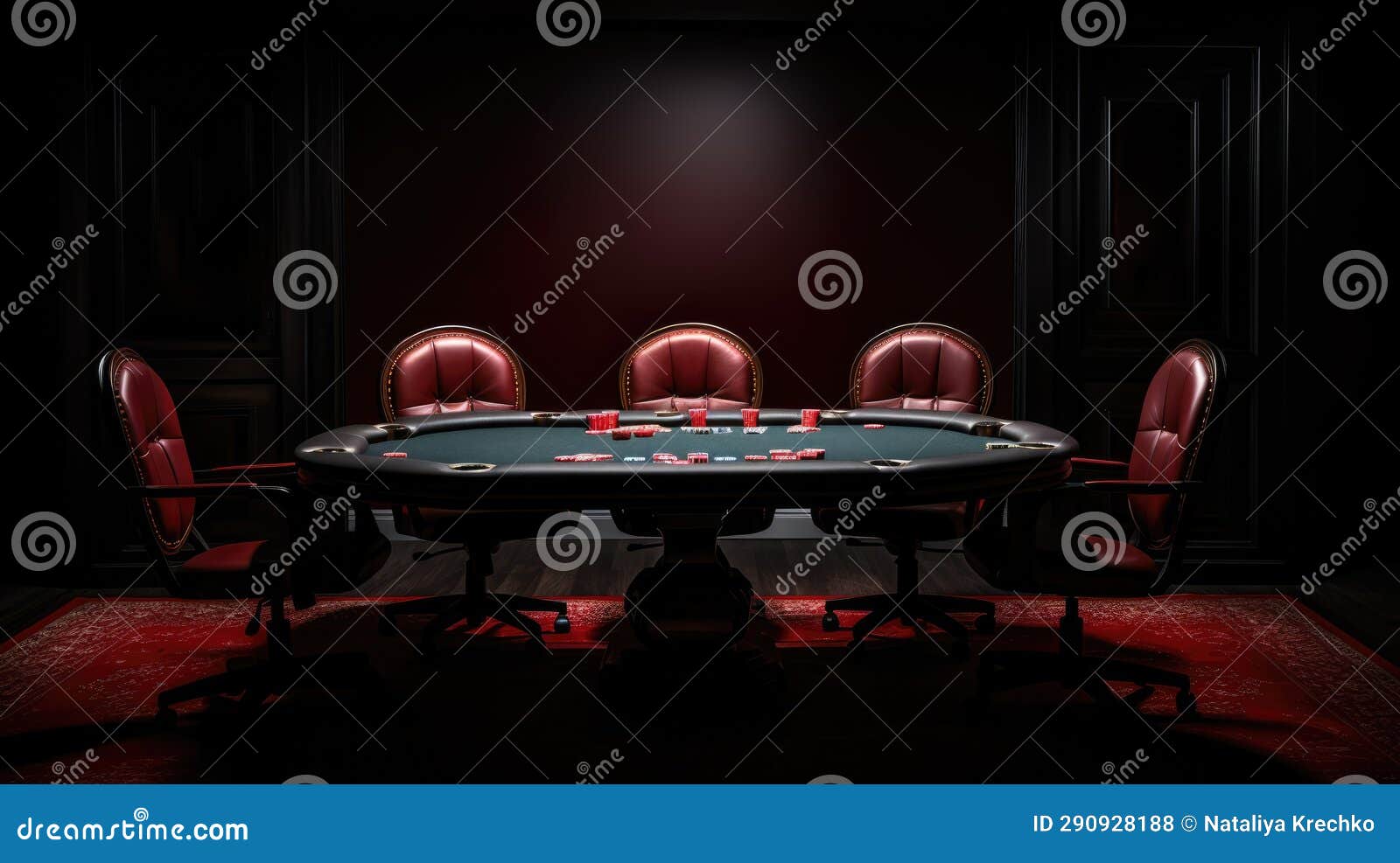 Empty Gambling Table. Light Effect Stock Illustration - Illustration of ...
