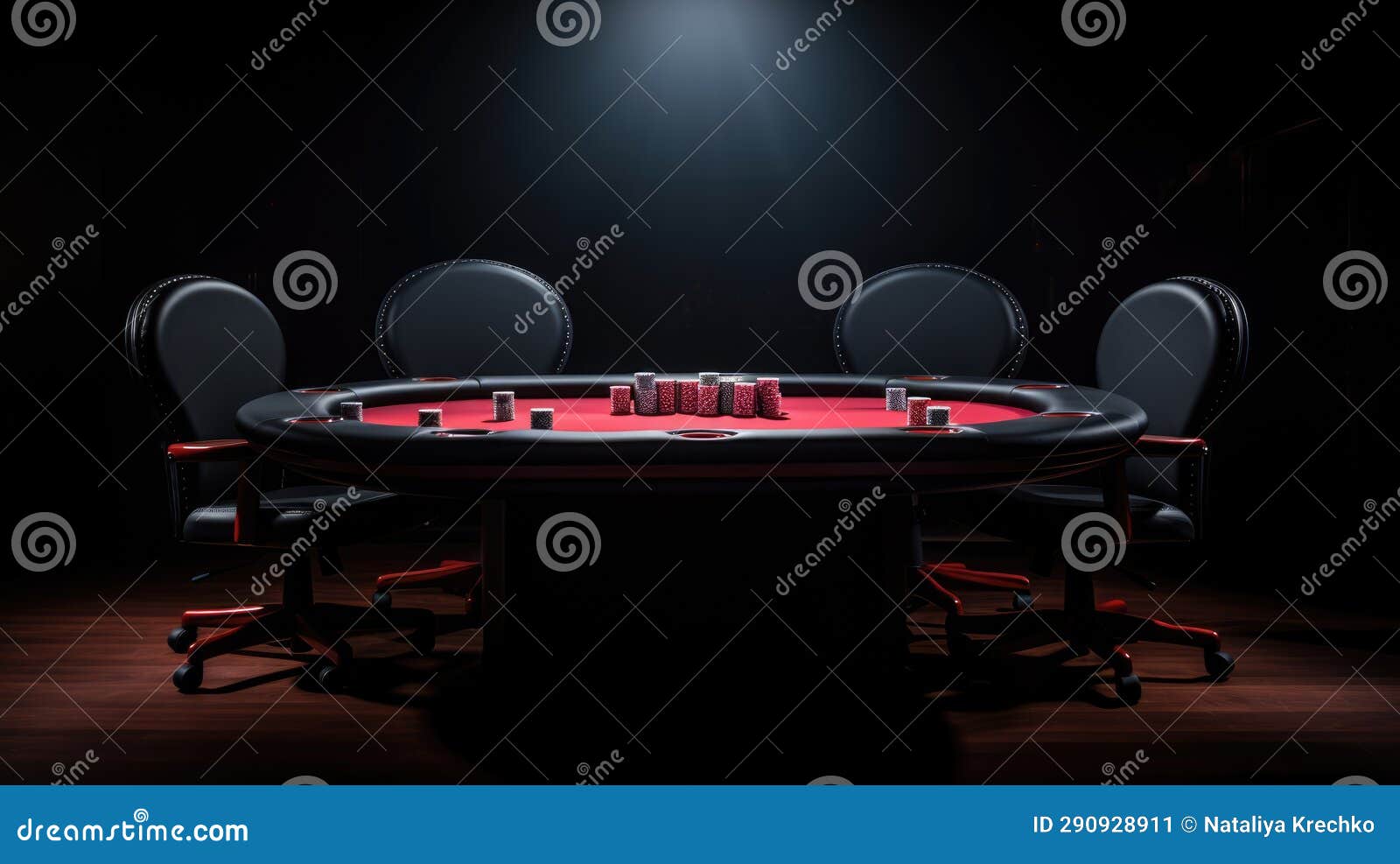 Empty Gambling Table. Light Effect Stock Illustration - Illustration of ...