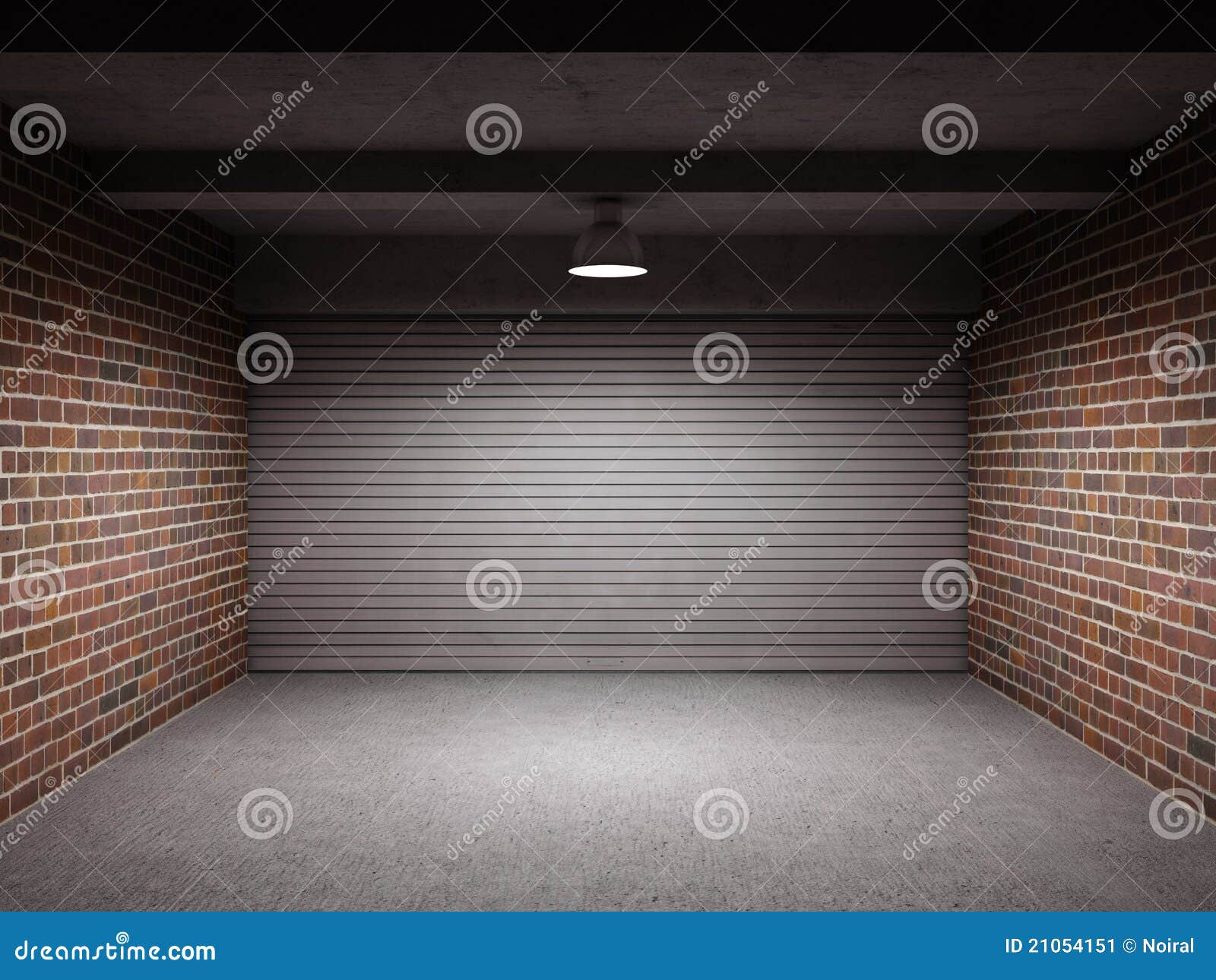 Empty garage stock illustration. Illustration of illuminated - 21054151