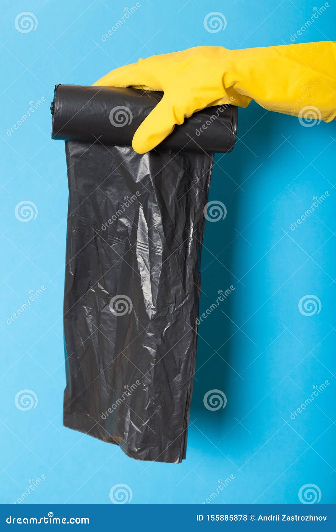 Empty Garbage Roll, Plastic Trash Bag Stock Photo - Image of litter ...