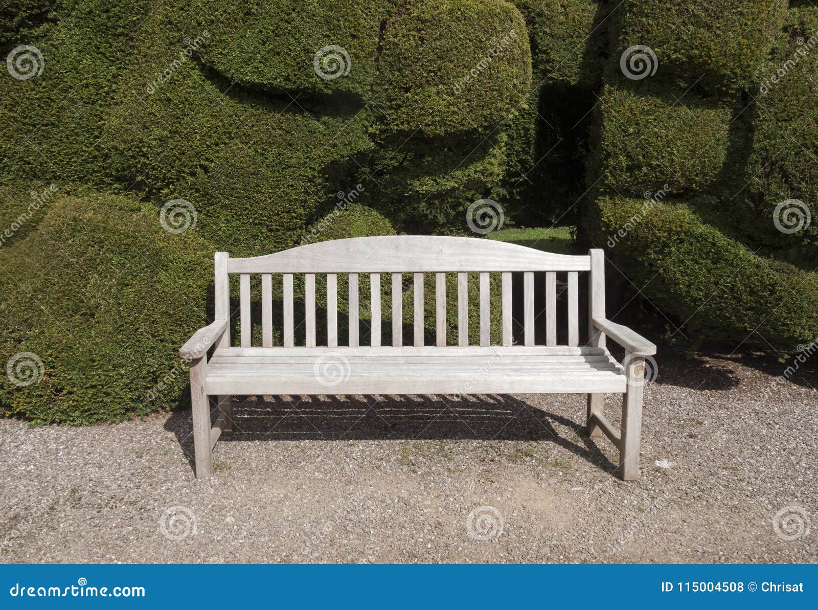Garden bench stock photo. Image of outside, empty, summer - 115004508