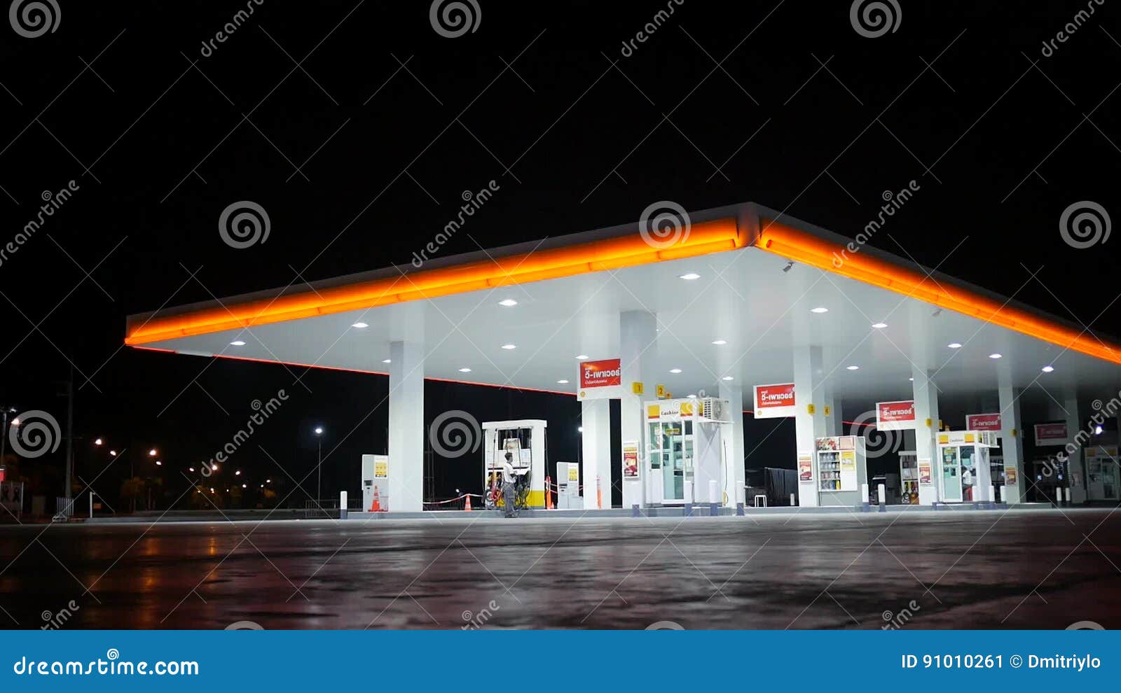 Empty Gas Station in Thailand. HD. Stock Video - Video of hose, global ...