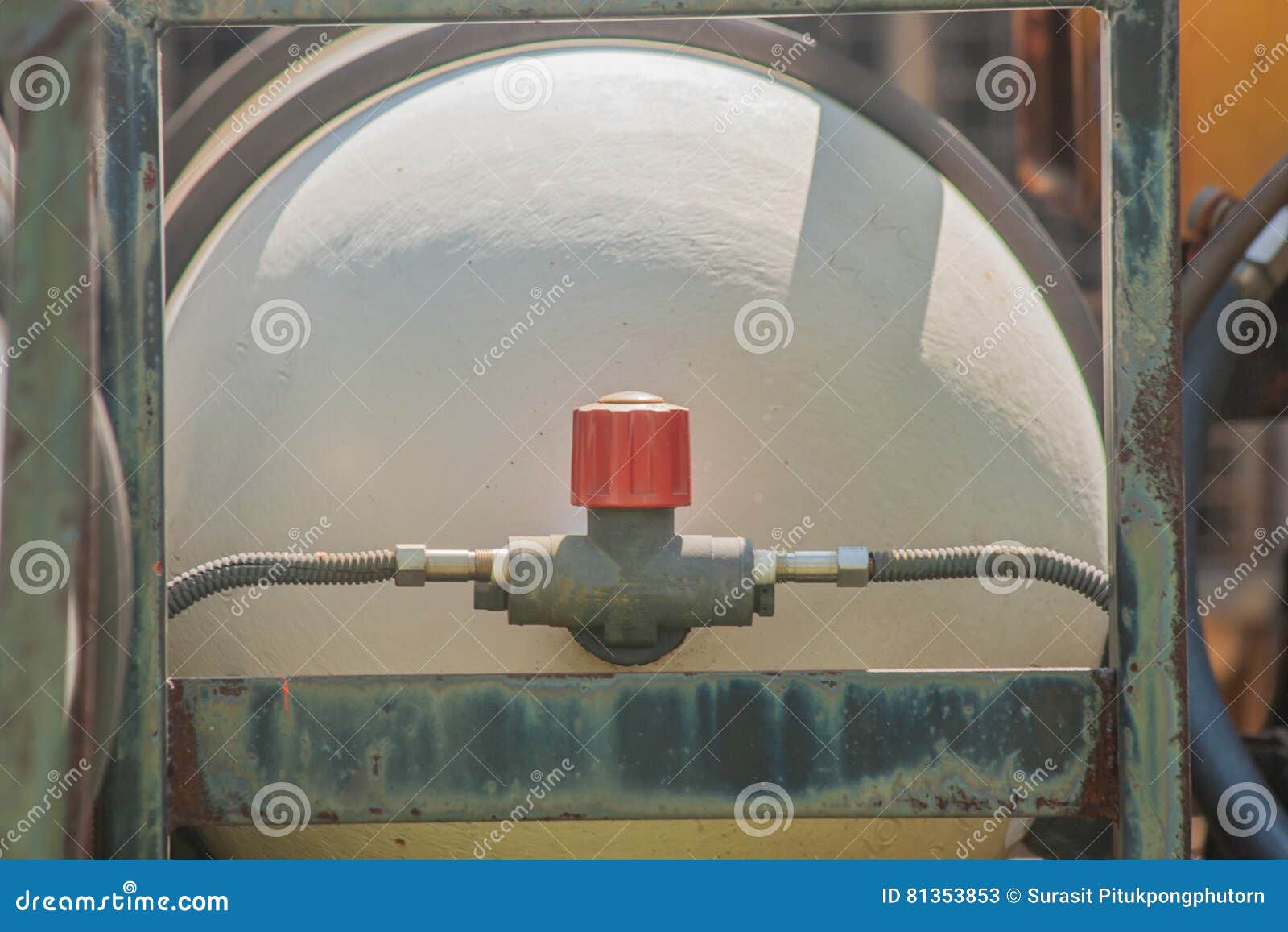 Empty Gas Tank for Waiting Scrap. Stock Image - Image of environment ...