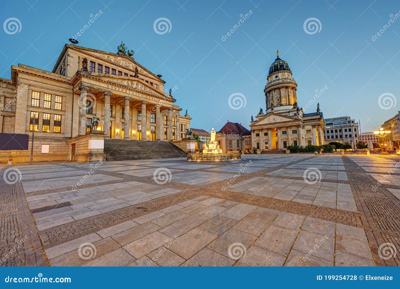 The Empty Gendarmenmarkt Square Stock Photo - Image of dusk, history ...