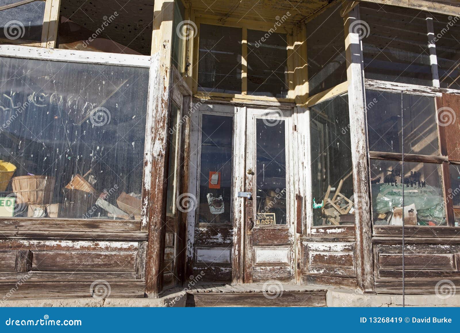 Empty General Store Front Small Business Entrance Closed Stock Image ...