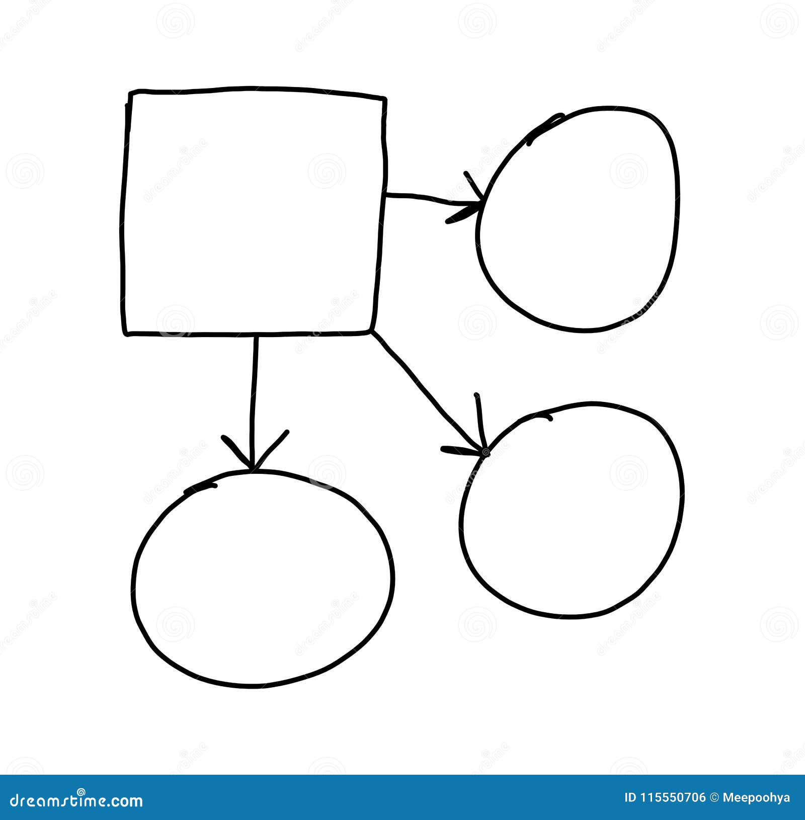 Empty Geometric Shape Isolated on White Background. Stock Illustration ...