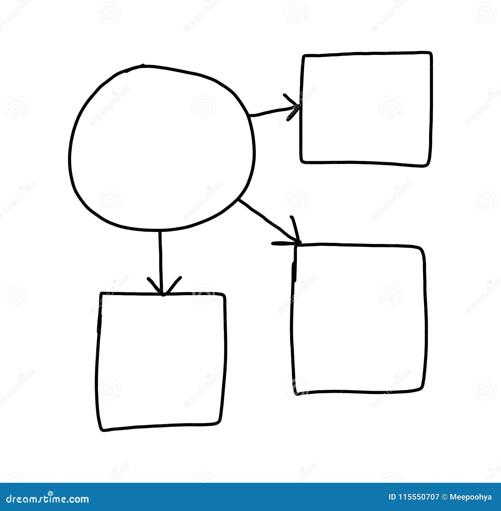 Empty Geometric Shape Isolated on White Background. Stock Illustration ...