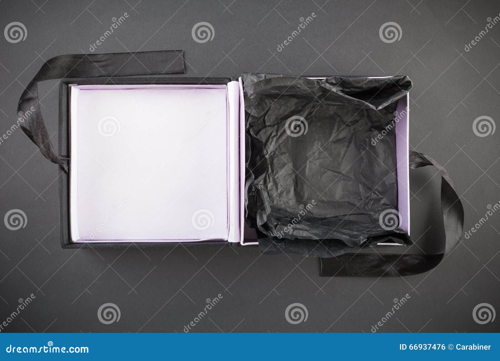 An Empty Gift Box on a Black Stock Photo - Image of background, color ...