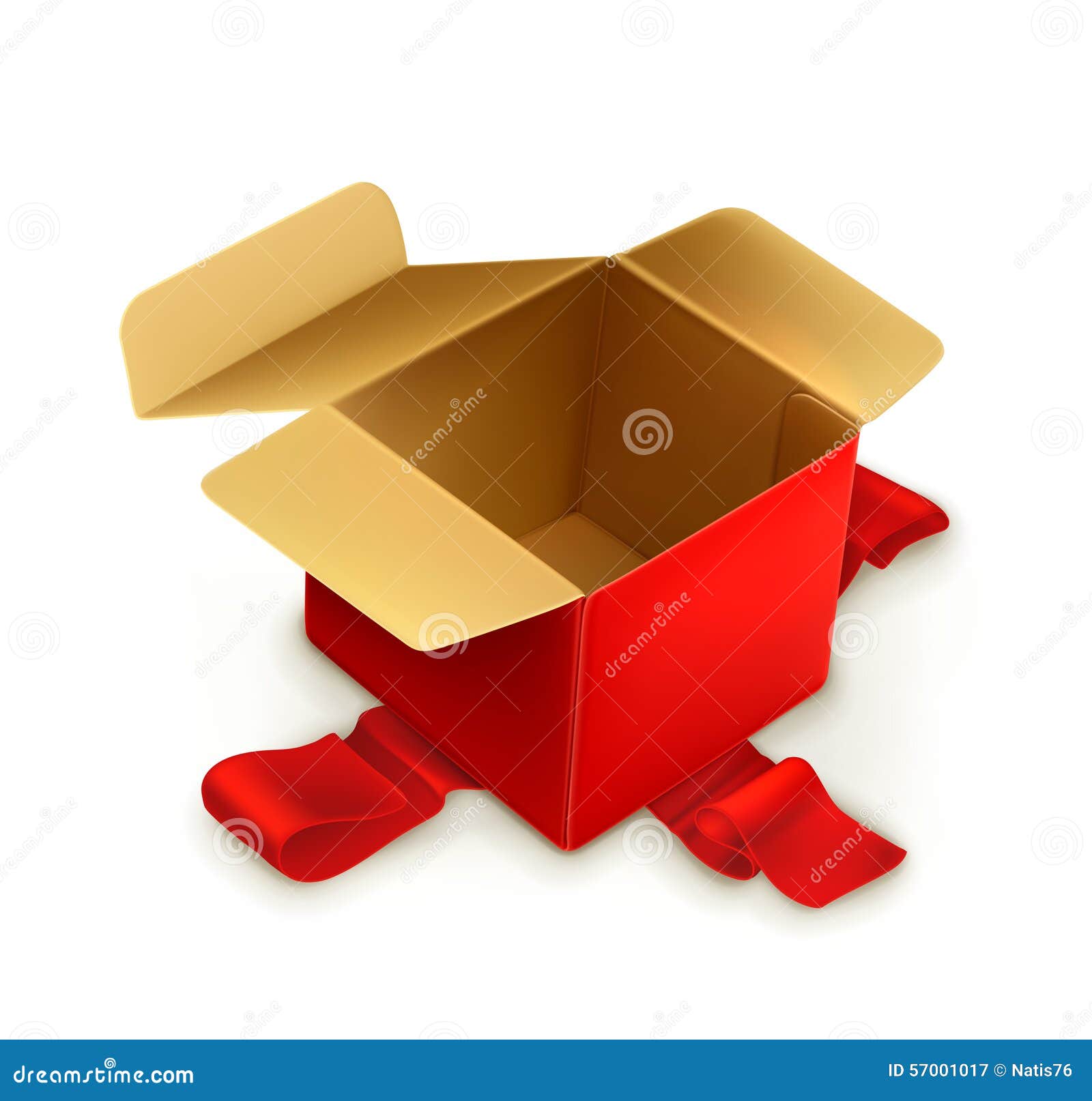 Empty gift box stock vector. Illustration of present - 57001017