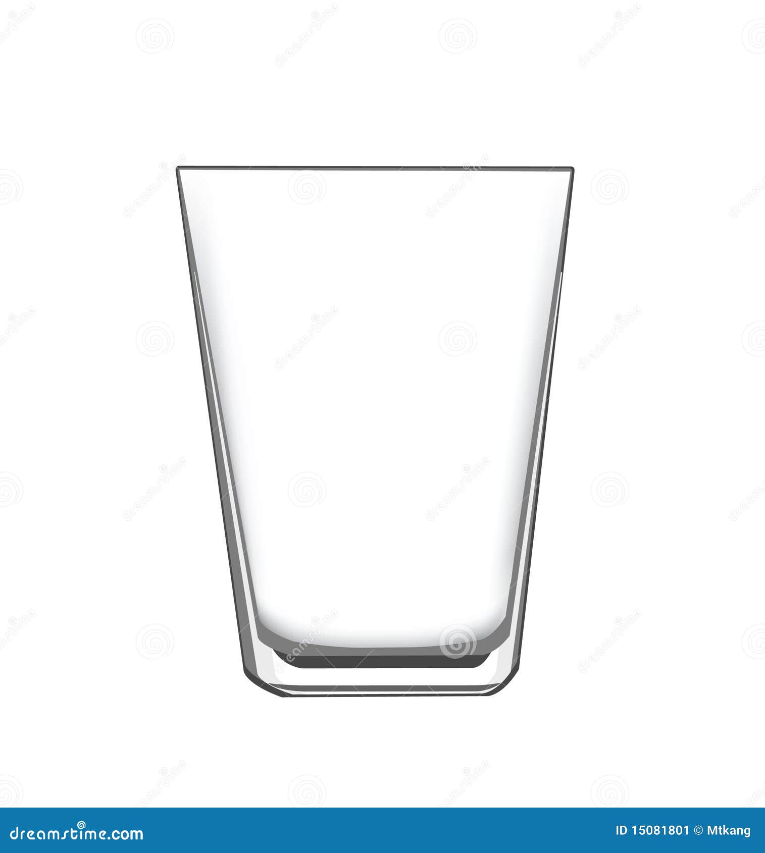 Empty glass stock vector. Illustration of isolated, alcohol - 15081801