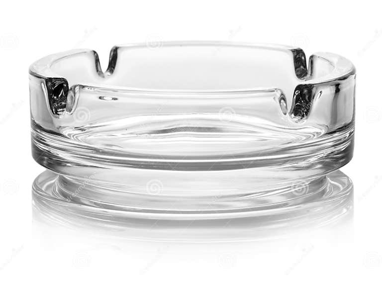 Empty glass ash tray stock image. Image of background - 43772765