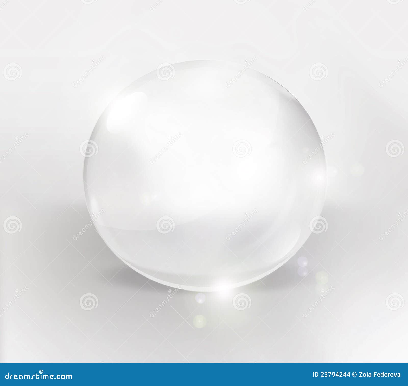 Empty glass ball stock illustration. Illustration of render - 23794244