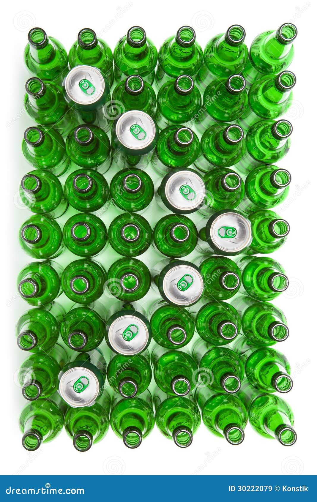 Glass Beer Bottles and Cans.abstract Background Stock Image - Image of ...